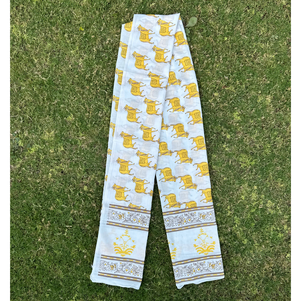 Cotton Gamcha with Traditional Cow Print – The Uparna House